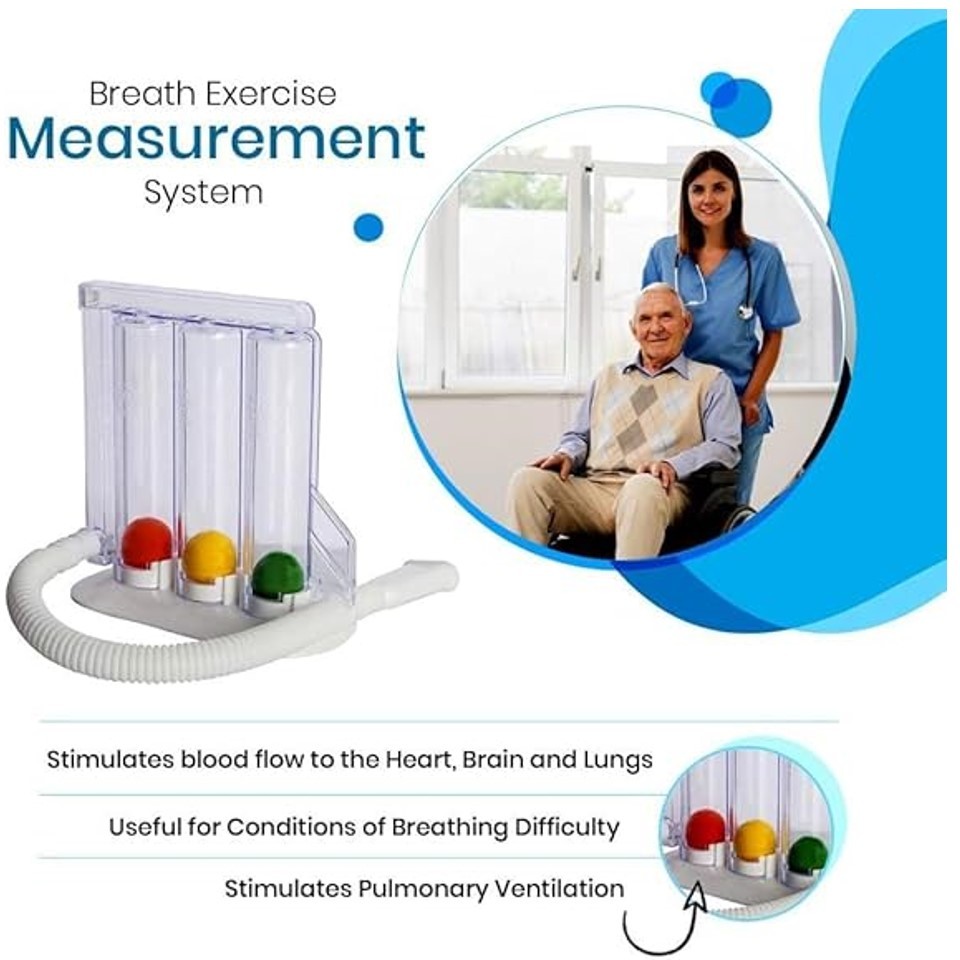 Deep Breathing Exercise Measuring Device for Health and Yoga | Kza Meeza