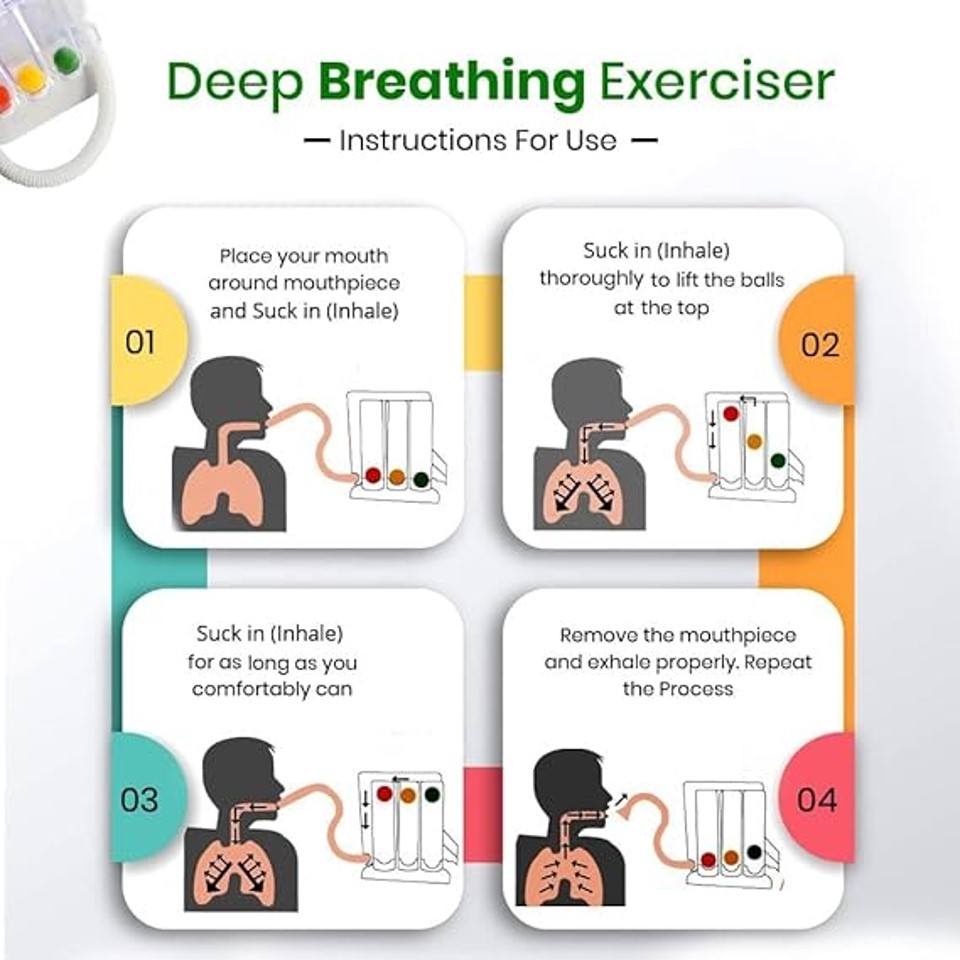 Deep Breathing Exercise Measuring Device for Health and Yoga | Kza Meeza